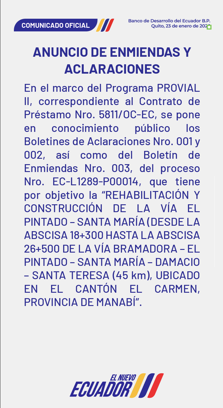 Banco de Desarrollo del Ecuador B.P - Inicio - BDE